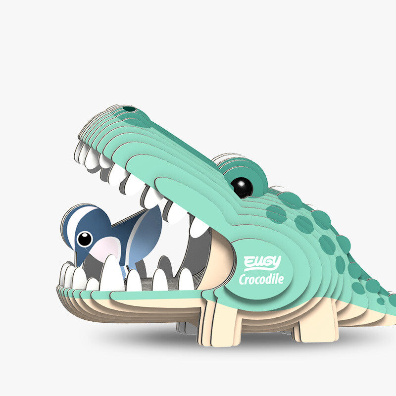 Eugy 3D Cardboard Model Kit Crocodile – Plato's Wonder. Create. Discover