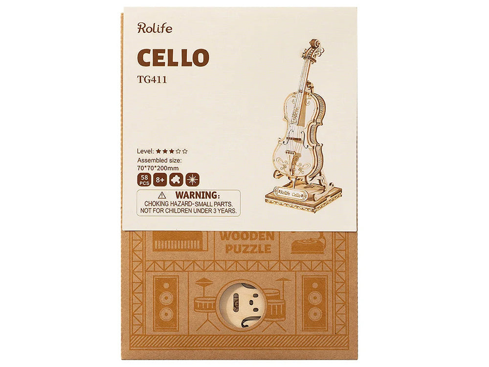 3D Laser Cut Wooden Cello Construction Kit – Plato's Wonder. Create ...