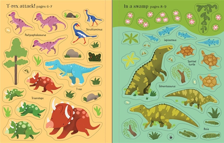 Usborne First Sticker Book Dinosaurs Softcover Activity Book – Plato's ...